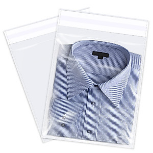 iMailer - 100 Count - 9" x 12" Cellophane Bags Self Adhesive - Clear Cello Resealable Plastic Poly Bags for A4, Letter Sized Documents, Plastic Sleeves, Clothing