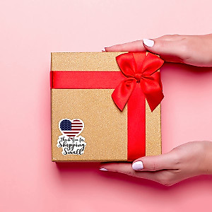 Littlefa 1.5” Thank You Stickers,Thank You with America Flag Design Stickers,Bakeries Stickers,Handmade Stickers,Small Business Stickers, Envelopes Stickers, Gift Bags Packaging 500 PCS