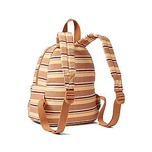 Roxy Always Core Canvas Backpack Toasted Nut Retro Rays Stripe One Size