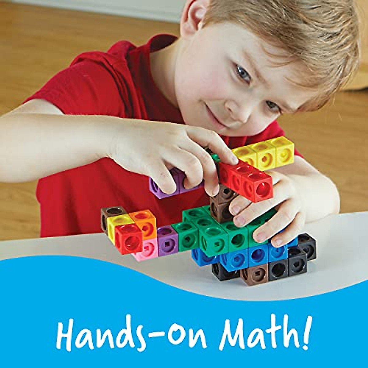 Learning Resources MathLink Cubes Big Builders - Set of 200 Cubes, Ages 5+, Develops Early Math Skills, STEM Toys, Math Games for Kids, Math Cubes for Kids,Back to School Gifts