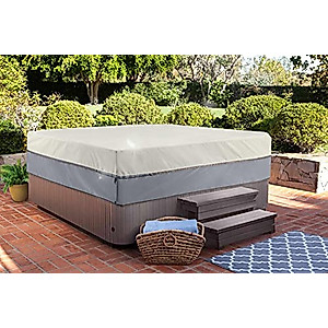 STEECA Waterproof Hot Tub Cover Outdoor Square SPA Hard Cover Protector 76 x 76 x 20H inch