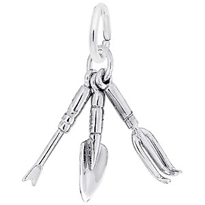 Rembrandt Garden Tools Charm, Sterling Silver