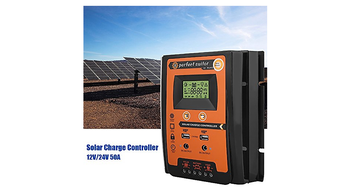 EBTOOLS 50A Solar Charge Controller: MPPT & PWM Regulator