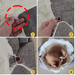 Pet Blanket for Dogs and Cats, Washable Cat Bed for Indoor Cats and Dogs, Calming Bed for Small Dogs and Cats 2 in 1 Soft Plush Fluffy Blanket 20'' X 24'' Square Pet Cushion