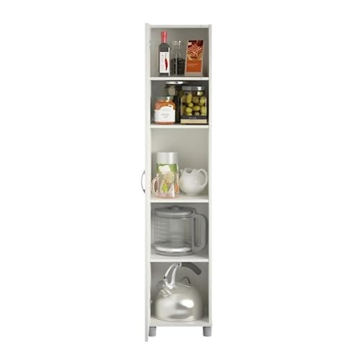 Pemberly Row Transitional 16" Utility Storage Cabinet in White