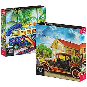 Spin Master Games 2-Pack of 500-Piece Jigsaw Puzzles, Bibliodame 1 and 2 | Puzzles for Adults and Kids Ages 8+