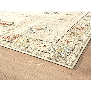 Abani Sedona SED160A Southwestern Beige Mutlicolor Tribal Print Area Rug Beige 5'3" x 7'6"