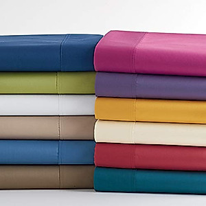 Sharp's Bedding Brand's Hypoallergenic Sleeper Sofa Bed Sheet Set 600 Thread Count Fits Upto 6" inch Deep Pocket 100% Egyptian Cotton Solid Pattern (Queen Size 62" x 74" x 6" - Light Blue)