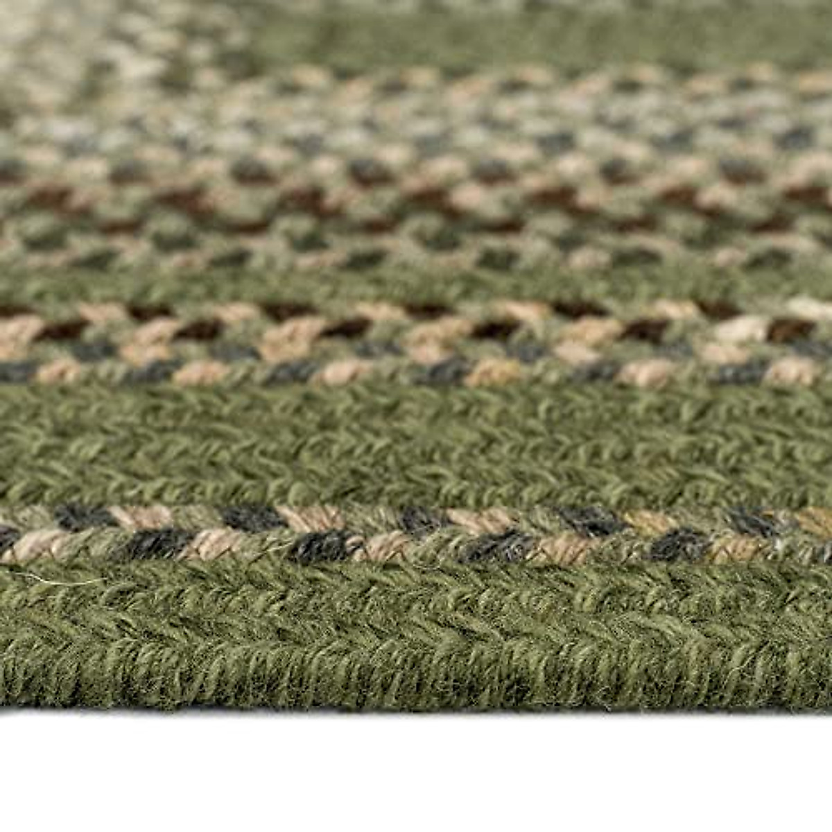 Capel 0392QS04000600265 Bradford Area Braided Rug, 4' x 6', Foliage