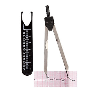 LANIAKEA ECG EKG Caliper Black Electrocardiogram Divider for Nursing