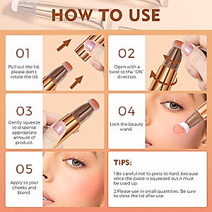 Ofanyia Contour Beauty Wand, Liquid Face Concealer Contour Stick with Cushion Applicator, High Coverage Matte Creamy Contour, Silky Smooth Lightweight Blendable Contour Beauty Wand