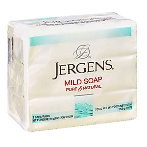 Jergens Mild Soap 3 Bars 3 oz ea (Pack of 2)