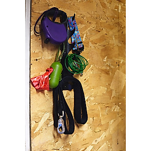 Multi-Functional Vertical Hooks- Made in The USA- Hook Solutions for Simple Organization (Black)