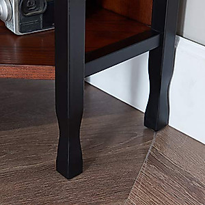 Leick Home 11264 Ironcraft Foyer Corner Rustic Bookcase with Drawer Storage, Mission Oak