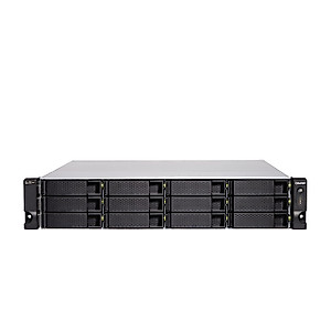 QNAP TS-h1886XU-RP-R2-D1622-32G-US 18 Bay rackmount NAS with Intel® Xeon® Processor, 32GB DDR4 ECC RAM, 10GbE-Ready and ZFS Storage for virtualization and Data-Intensive Enterprise Applications