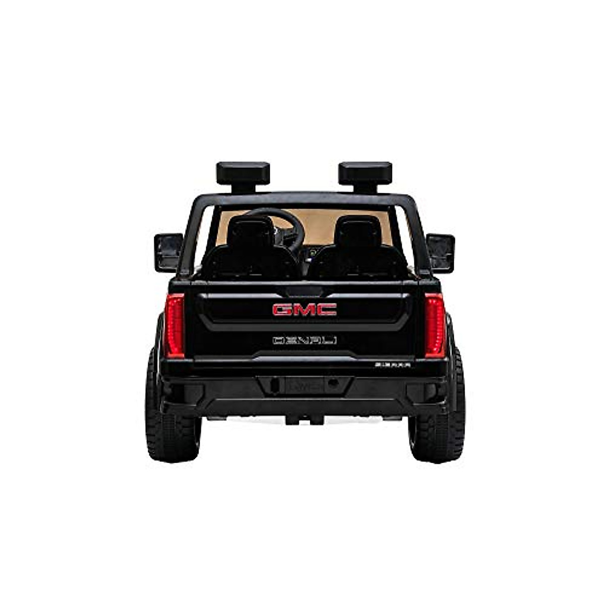DAKOTT GMC Sierra Denali HD Two Seater 12 Volt Ride-On Truck w/ 2.4G Remote Control, LED Lights, Horn, Music, MP3/USB, Storage Box, Spring Suspension, Electric Vehicle for Kids .
