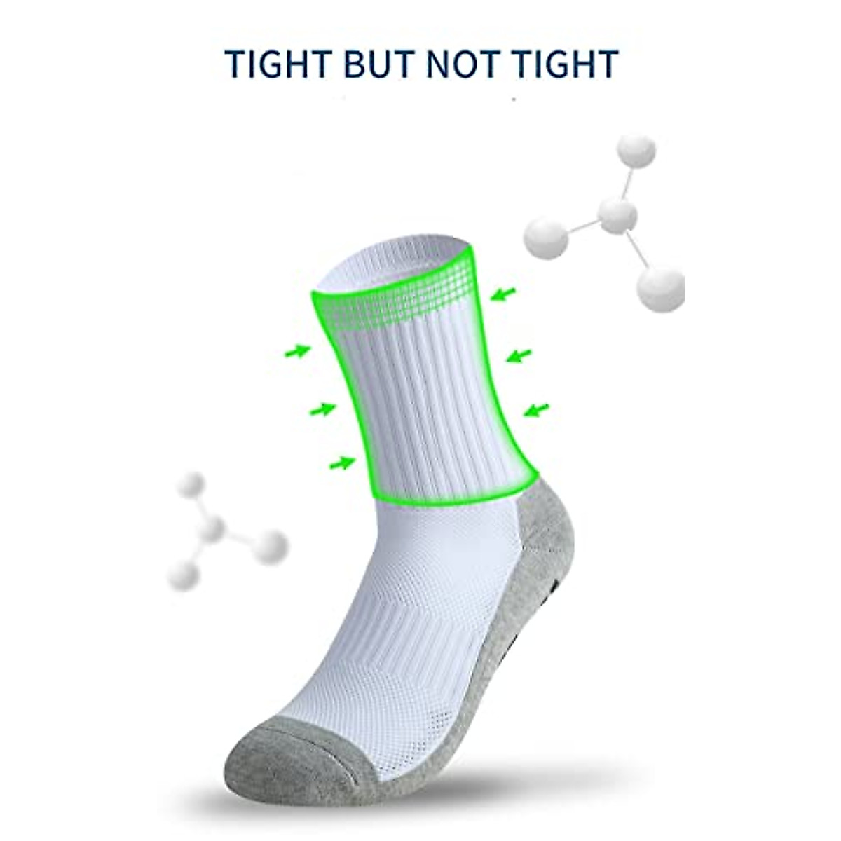 WIYCG Athletic Socks Men's Soccer Socks Anti-slip Gel Cushion Thick Towelled Bottom Shock Absorption Training Socks Manufactured Directly From Factory, 4 Pairs (Combo 4)