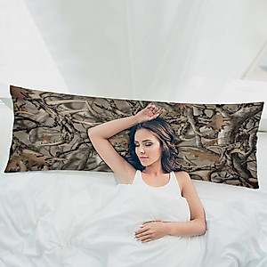 Lycomify Body Pillow Cover,Hunting camo Background Printed Long Pillow Cases Protector with Zipper Decor Soft Large Covers Cushion for Beding,Couch,Sofa,Home Gift 20"x54"