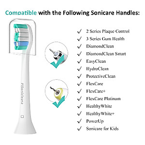 Pisonicleara Replacement Toothbrush Heads Compatible with Philips Sonicare(10 Pack), Brush Heads for Hx6920, 4100 2 Series, HX9023 Hx6240 Hx6610 Snap on Electric Tooth Brush Refill
