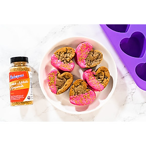 Bakerpan Silicone Heart Mold for Baking, Mini Cake Heart Pan, Valentine's Day Silicone Mold, Heart Muffin Baking Tray, 2 1/4 Inch Hearts, Heart Silicone Mold - 8 Cavities