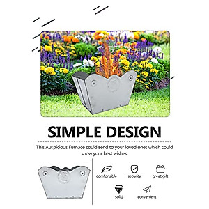 GANAZONO Pyro Mini Burn Cage Burn Incinerator Can Collapsible Yuanbao Shaped Burner Bucket Stainless Steel Garden Cage for Garden Leaf Trash Wood Backyard Bonfire Pyro Mini Stainless Steel Fire Pit