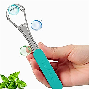 Adult Tongue Tongue Coating Scraper Oral Care Tongue Cleaning Scraper Tongue Coating Cleaning Scraper Oil Control (D, One Size)