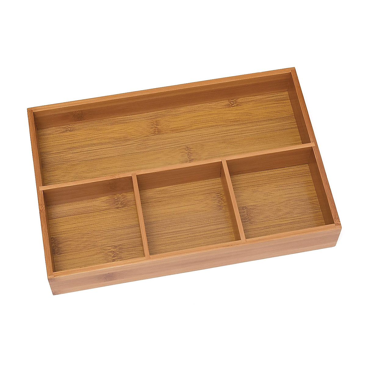 Lipper International 824 Bamboo Wood 4-Compartment Organizer Tray, 11 5/8" x 7 7/8" x 1 3/4"
