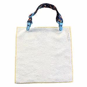 CrescentBay Adjustable Baby Bib Clip, Clips at Both Ends, Anti-Drop & Anti-Loss (Blue)