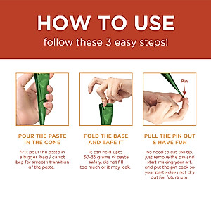 Henna Cones – 6 Pack Ready to Use Henna Color Cones – 100 % Natural Henna Hair Dye – Rich, Intense Brownish-Red Color – Henna Hair Color for Hair Dyeing, Spotting, Art, Tatto – Superior and Long-Lasting – 6 pack