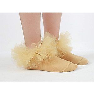 Frillybutts 5 Pairs Girl Lace Tutu Socks Baby toddler Girls Eyelet Turn Cuff Ruffle Lace Socks Triple Lace Dressy Socks 1-3T