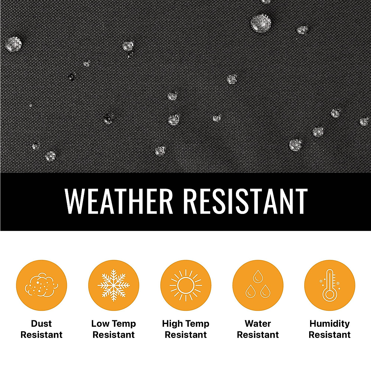 Chaise Lounge Cover - KHOMO GEAR - Panther Series - Heavy Duty Patio Furniture Cover - Black Outdoor