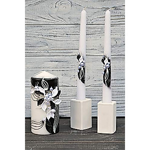 Magik Life Unity Candle Set for Wedding - Wedding Accessories for Reception and Ceremony - Candle Sets – Unity Candle 6 Inch Pillar and 2 * 10 Inch Tapers- Bachelorette and Engagement Party