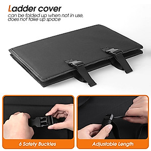 Ligebul Bunk Bed Ladder Cover,Kiddies Bunk Bed Ladder Cover Ladder Guard Pads to Prevent Kids from Climbing Ladders Cover, Black