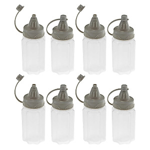 RAYNAG 8pcs Mini Condiment Squeeze Bottle Sauce Containers Ketchup Bottles Portable Honey/Oil Dressing Bottles Dipping Container for Lunch Box Picnic Trave, PP, 1Oz