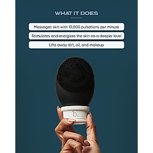 Buttah Skin by Dorion Renaud Buttah Vibe Cleansing Brush with Stand – New & Improved Technology for Deep Cleansing & Gentle Exfoliation - Sonic Pulsating Face Brush - 2-Speed Brush for Men & Women