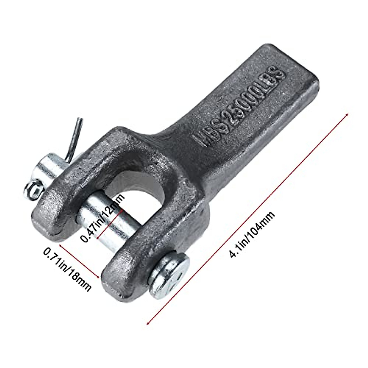 NORJIN 6 Pack 3/8 Weld-On Safety Chain Retainer, Forged Steel Chain Hooks for Truck Trailer Hitch, 25000LBS WLL 