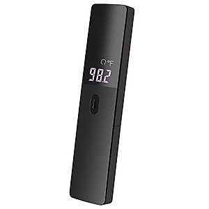 Black Non-Contact Infrared Forehead Thermometer, Medical Grade, for All Ages from Infants and Adults, Accurate Instant Readings, LCD Display, Fever Alarm, Memory Function, Compact and Stylish