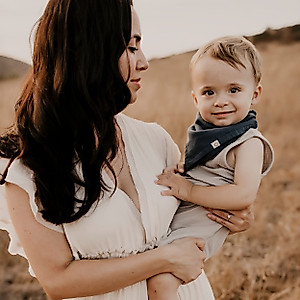 Kishu Baby Indi - GOTS Organic Muslin Bandana Scarf Bibs - Set of 5 (Pacific Bundle)