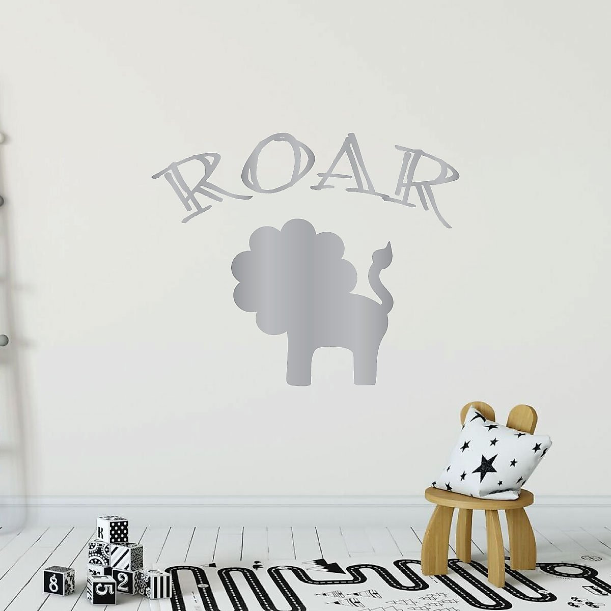 Children's Room Wall Decal - Lion Roar- Boys or Girl's Bedroom Decoration, Playroom or Nursery Room Decor