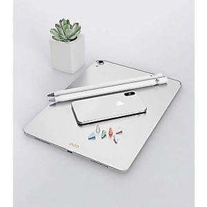 HappyCover Compatible with Apple Pencil Tips, Professional Liquid Silicone Nibs Cover Replacement for 1st & 2nd Gen, Writing Anti-Slip Protective Case for Apple iPad Pencil. (Black)