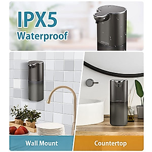 Cheftick Soap Dispenser, Automatic Foaming Soap Dispenser with 4 Adjustable Volume Control, Touchless Rechargeable Hands Free Auto Soap Dispenser for Kitchen, Bathroom, Hotel, Restaurant,13.5oz/ 400ml