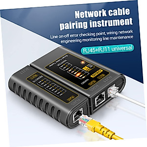 Mobestech 4pcs Pc Network Tester Wire Tester Kit Network Check Continuity Ethernet Tester LCD Cat6 Tester Wire Circuit Tester Plastic Wire Tester Battery Testers Liner Electronic Cable