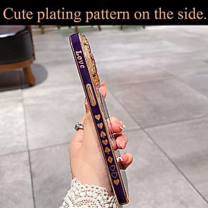 Weonmov Magnetic Case for iPhone 14 Pro Max Case for Women Men [ Compatible with MagSafe ], Cute Love Heart Soft Back Cover Raised Full Camera Lens Protection Phone Case (6.7") - Purple