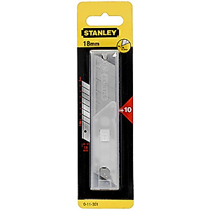 Stanley 0-11-301 Snap Off Blade in Dispenser (10 piece), Silver