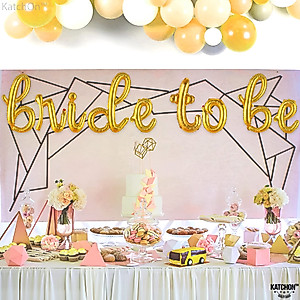 KatchOn, Gold Script Bride To Be Balloons - 16 Inch | Bridal Shower Balloons for Bachelorette Party Decorations | Bride To Be Gold Balloons for Bridal Shower Decorations | Bride To Be Decorations