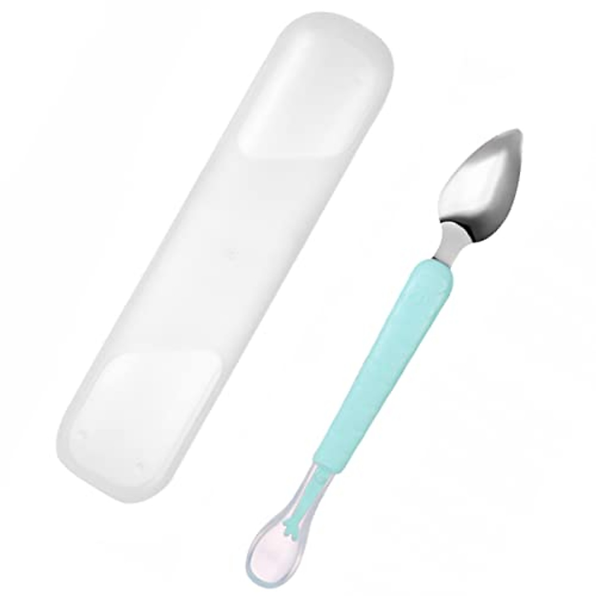 Toddmomy 2 Sets Grapefruit first feeding spoon grapefruit spoons serrated training spoon Spoons Feeding Spoon