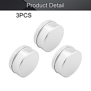 Othmro 3Pcs 6.8oz Metal Round Tins Aluminum Tin Cans Jar Refillable Containers 200ml Tin Cans Tin Container Bottle with Screw Lid for Salve Spices Lip Balm Tea Candies Silver 92×45mm