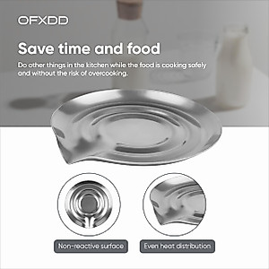 Pot Minder Stainless Steel 6 Pcs - Pot Watcher/Control Disc to Safeguard Cooking in Kitchen - Pot Boil Over Preventer Pasta, Soups and Milk