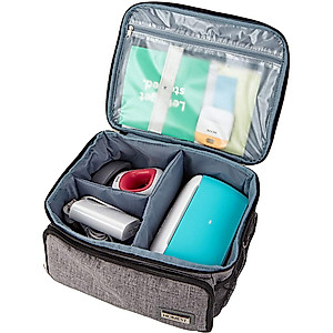 HOMEST Carrying Case for Cricut Joy and Cricut Easy Press Mini, Portable Tote Storage Organizer Bag with Handle for Pens and Craft Tool Set, Purple