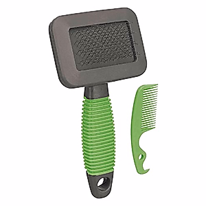 TRIXIE Pet Grooming Soft Brush & Comb Set for Puppies, Kittens, and Small Animals